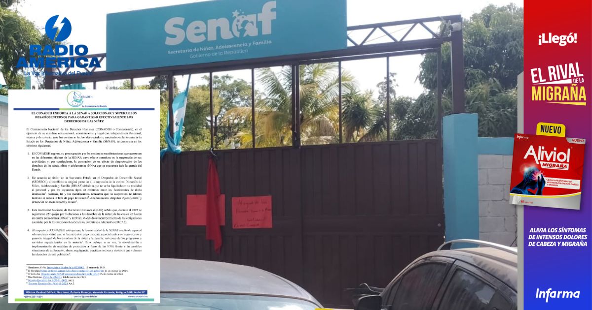 CONADEH exhorta a la Senaf a solucionar conflicto interno para ...